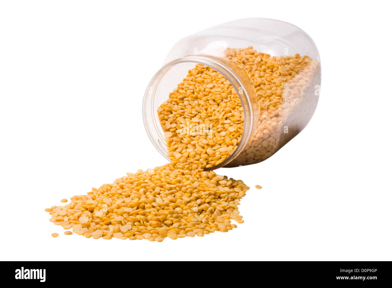 Close-up of pigeon pulses spilling from a jar Stock Photo - Alamy