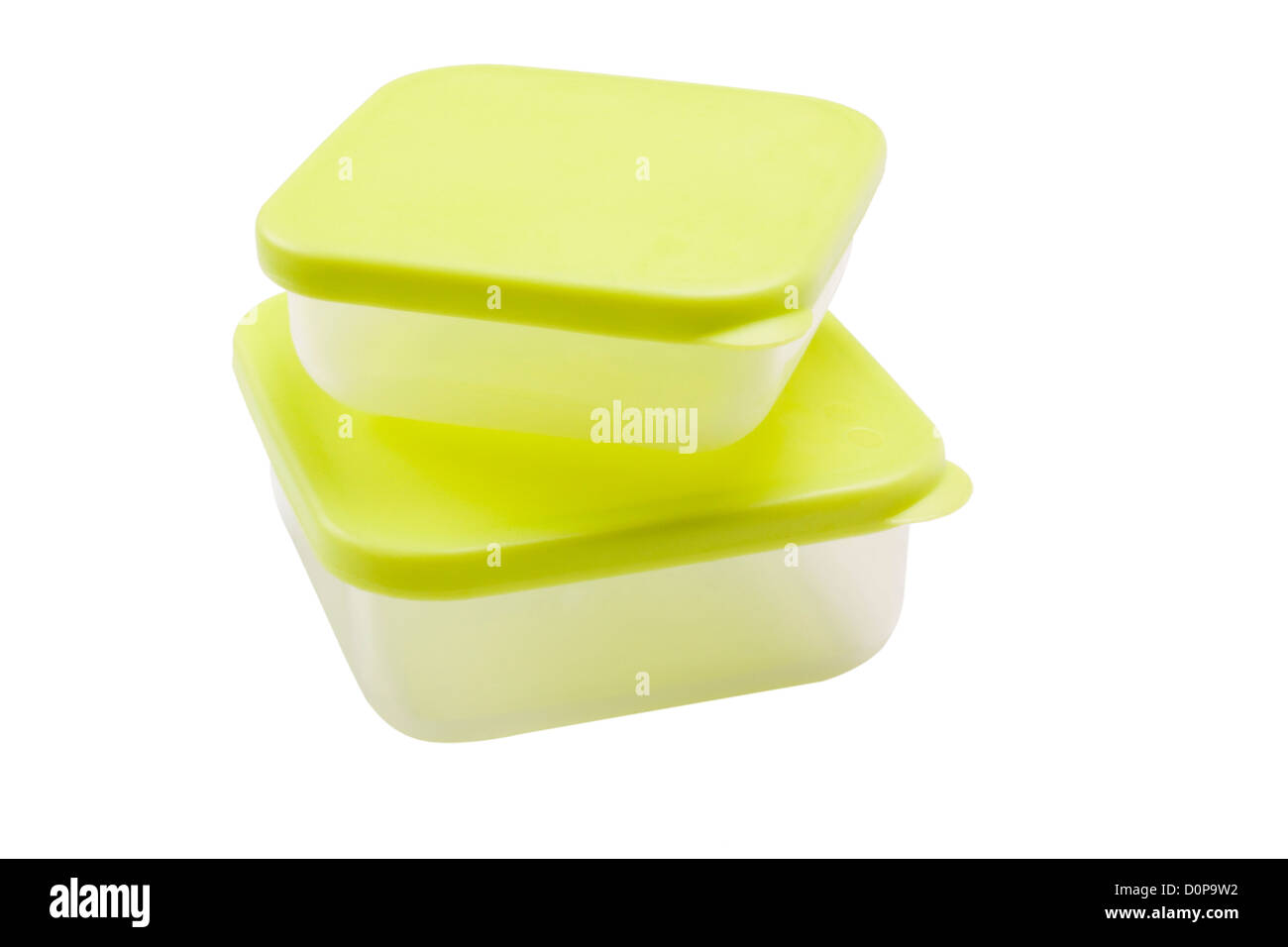 Close-up of two plastic containers Stock Photo - Alamy