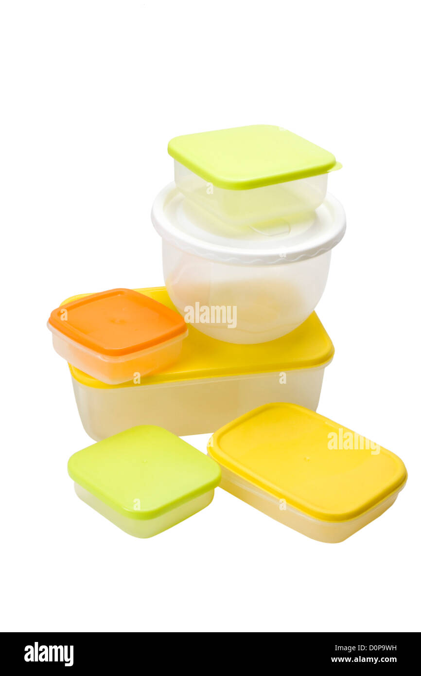 Collection of assorted plastic containers Stock Photo - Alamy