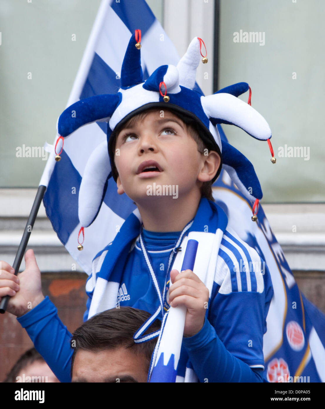 Chelsea FC Campions league Winners celebration on the open top buses ...
