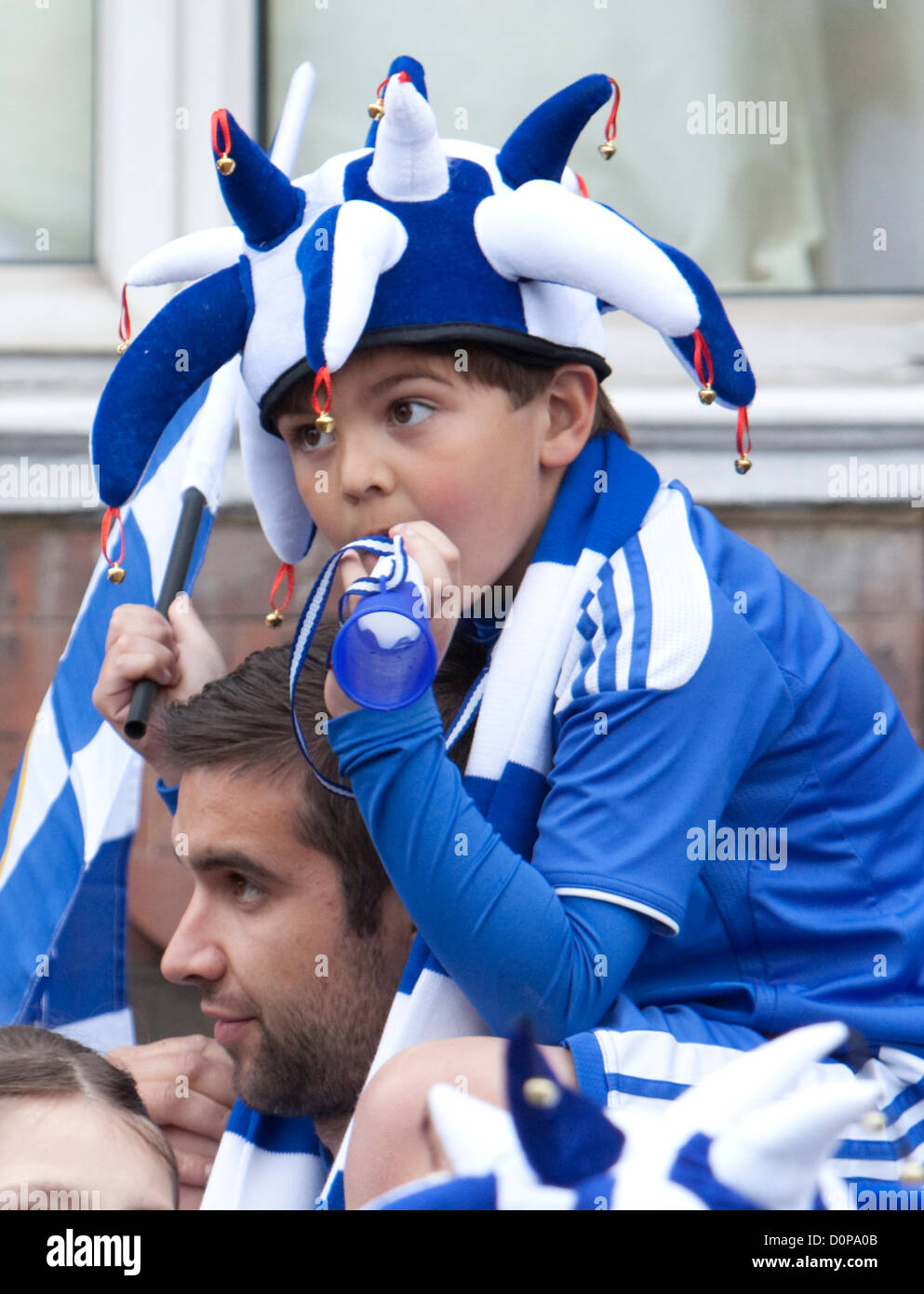 Chelsea FC Campions league Winners celebration on the open top buses ...