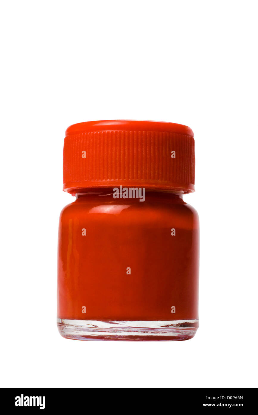 Close-up of a red watercolor bottle Stock Photo - Alamy