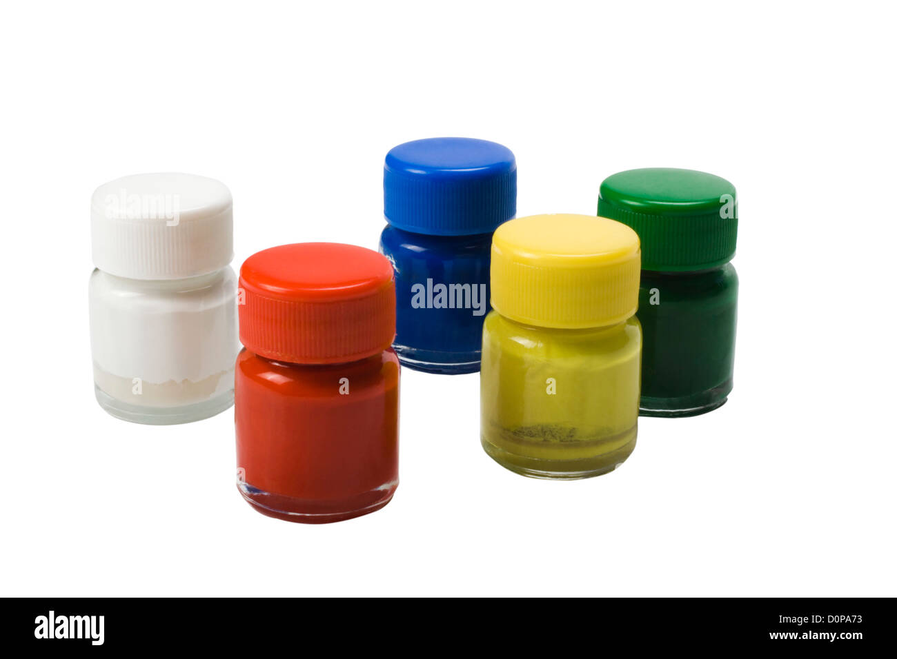 Close-up of watercolor bottles Stock Photo - Alamy