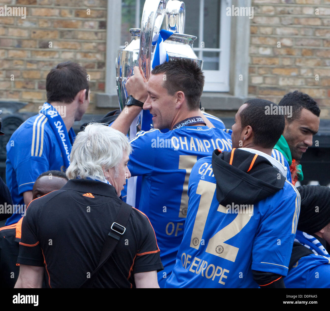 Chelsea FC Campions league Winners celebration on the open top buses ...