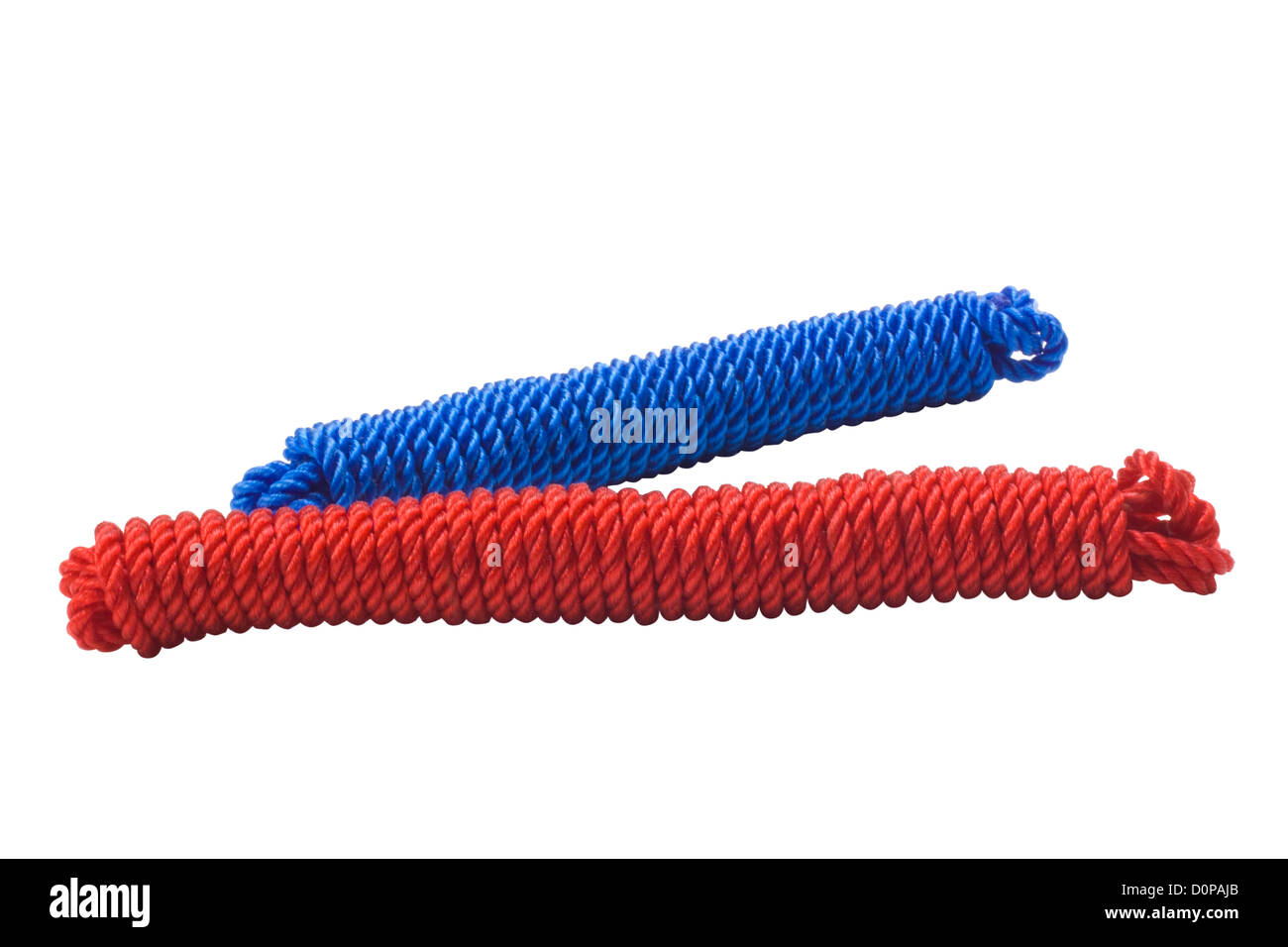 Close-up of two nylon rope bundles Stock Photo - Alamy