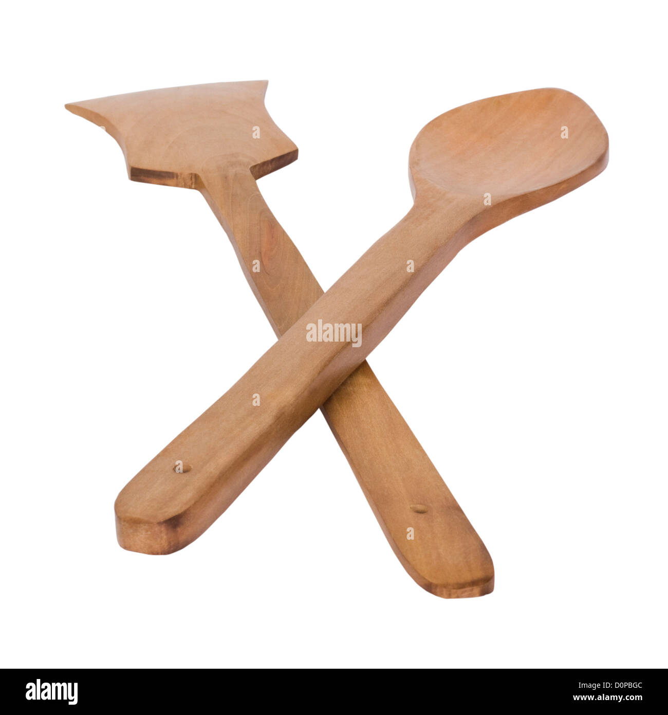 Close-up of spatula and a wooden spoon Stock Photo - Alamy