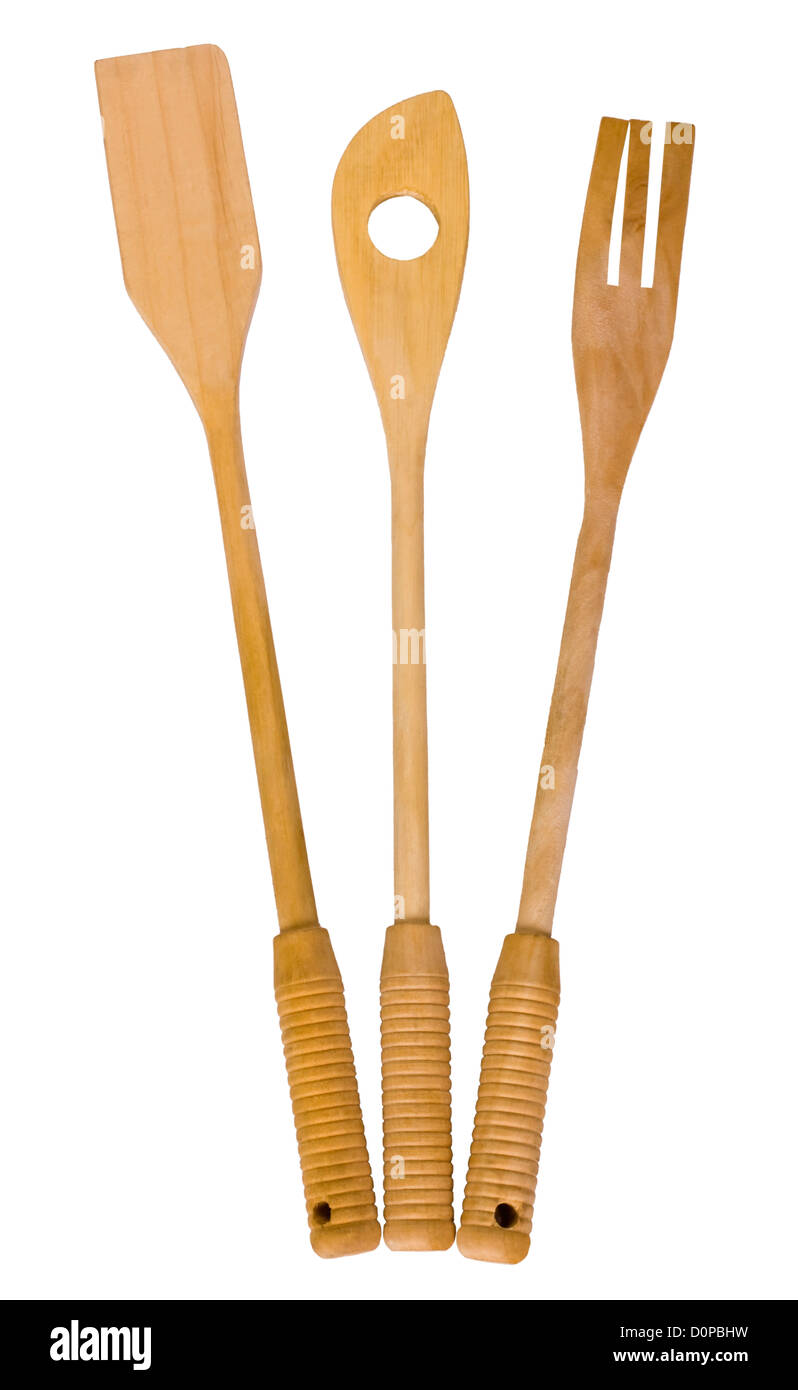 Close-up of wooden utensils Stock Photo - Alamy