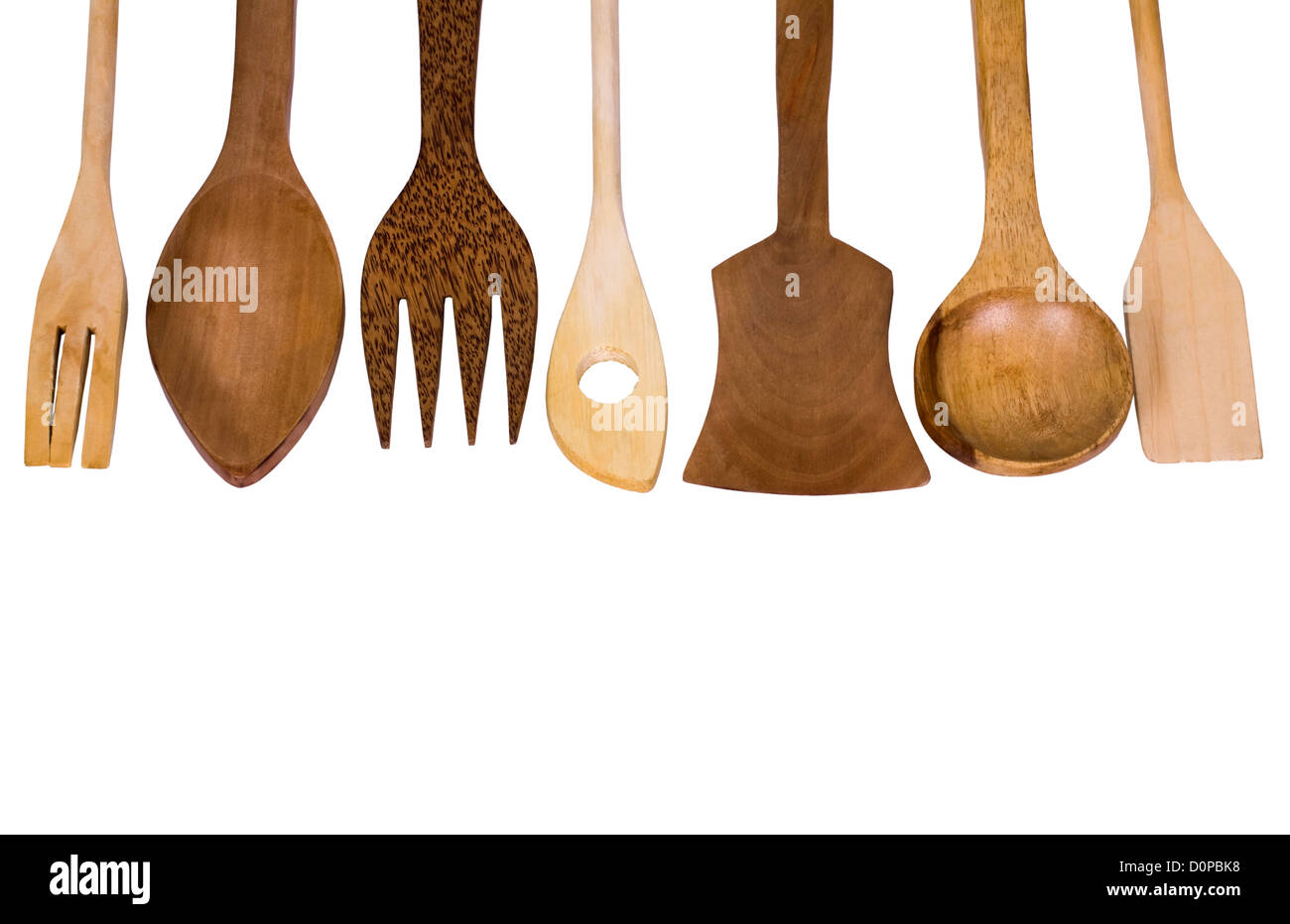 Close-up of wooden kitchen utensils Stock Photo - Alamy