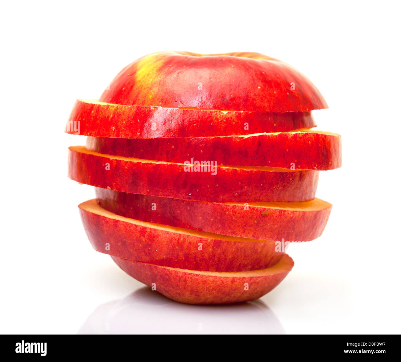 Red Sliced Apple Stock Photo - Alamy