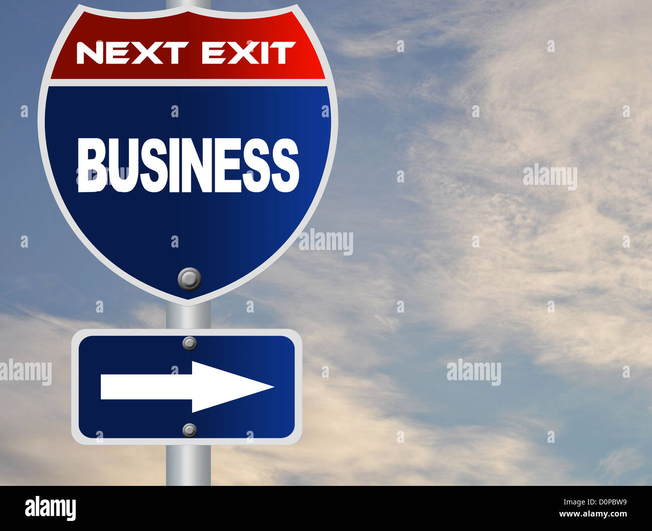 Business road sign Stock Photo - Alamy