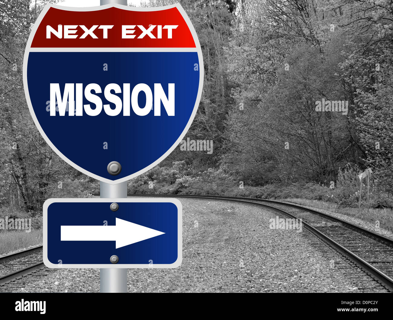 Mission road sign Stock Photo - Alamy