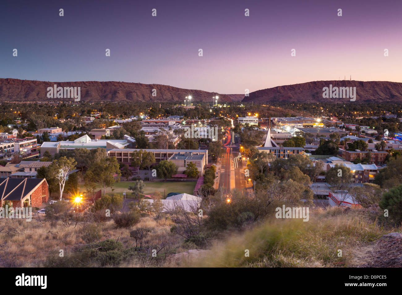 Alice Springs at night Stock Photo - Alamy