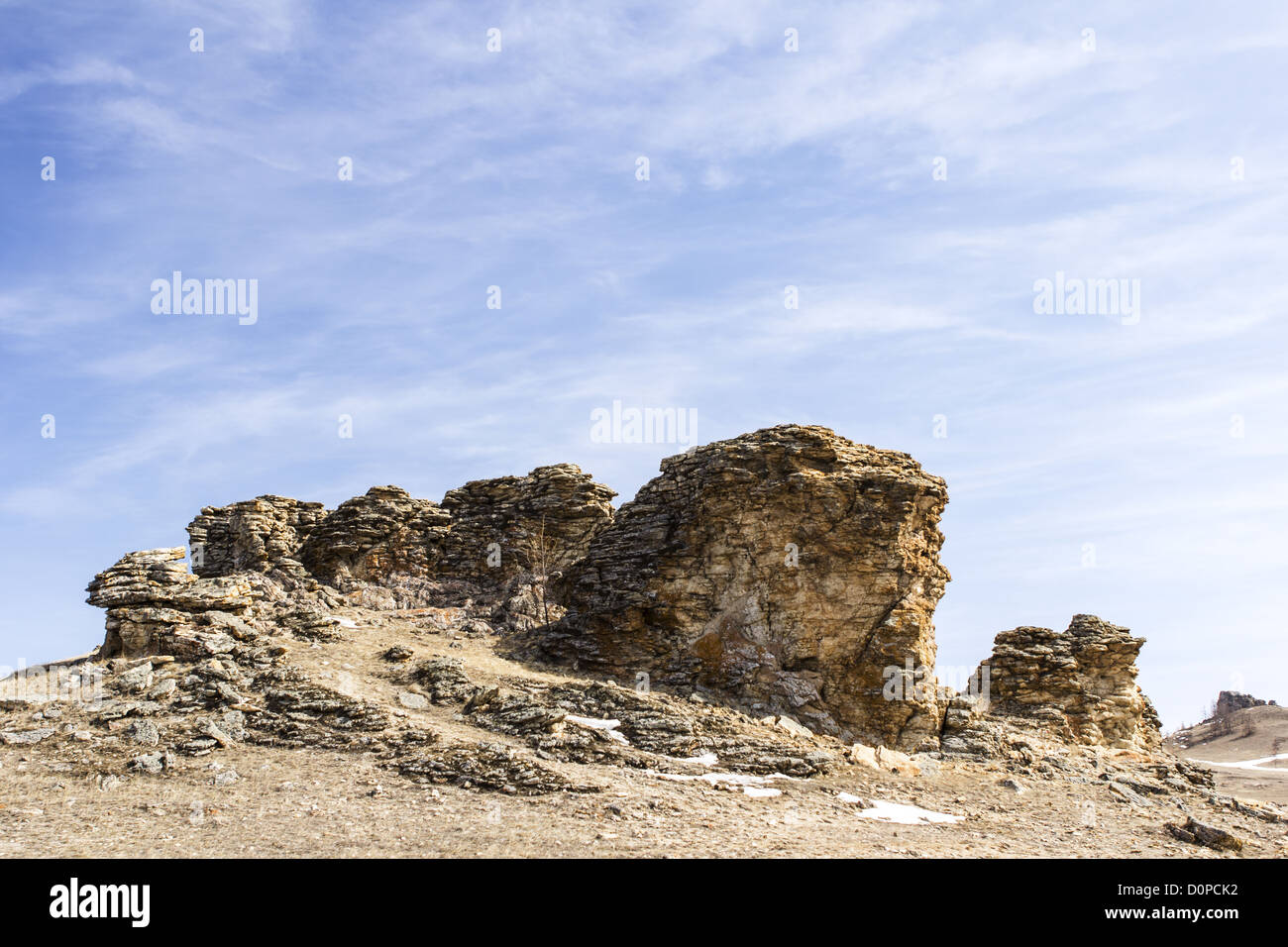 The destroyed rock Stock Photo - Alamy