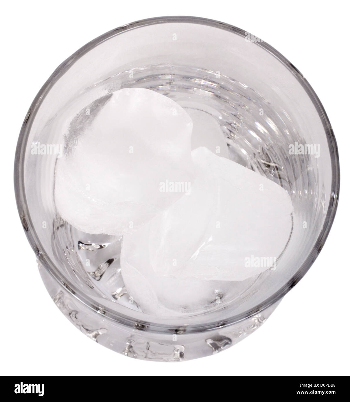 Ice cubes inside of a glass Stock Photo - Alamy