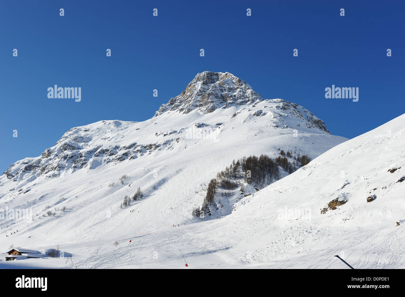 Mountains with snow in winter Stock Photo - Alamy