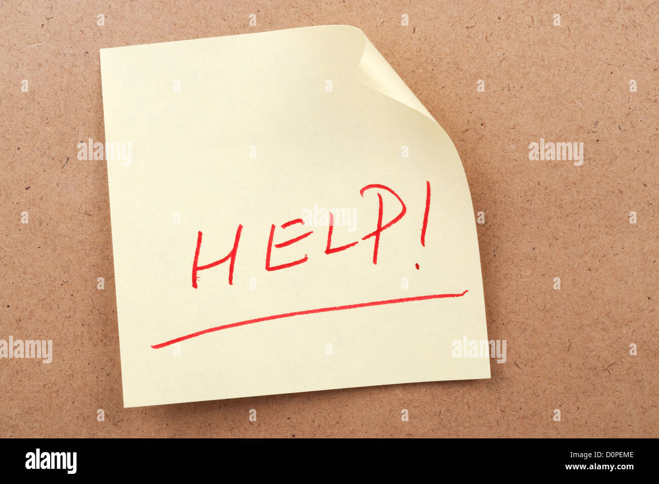 Help word written on sticky note Stock Photo - Alamy