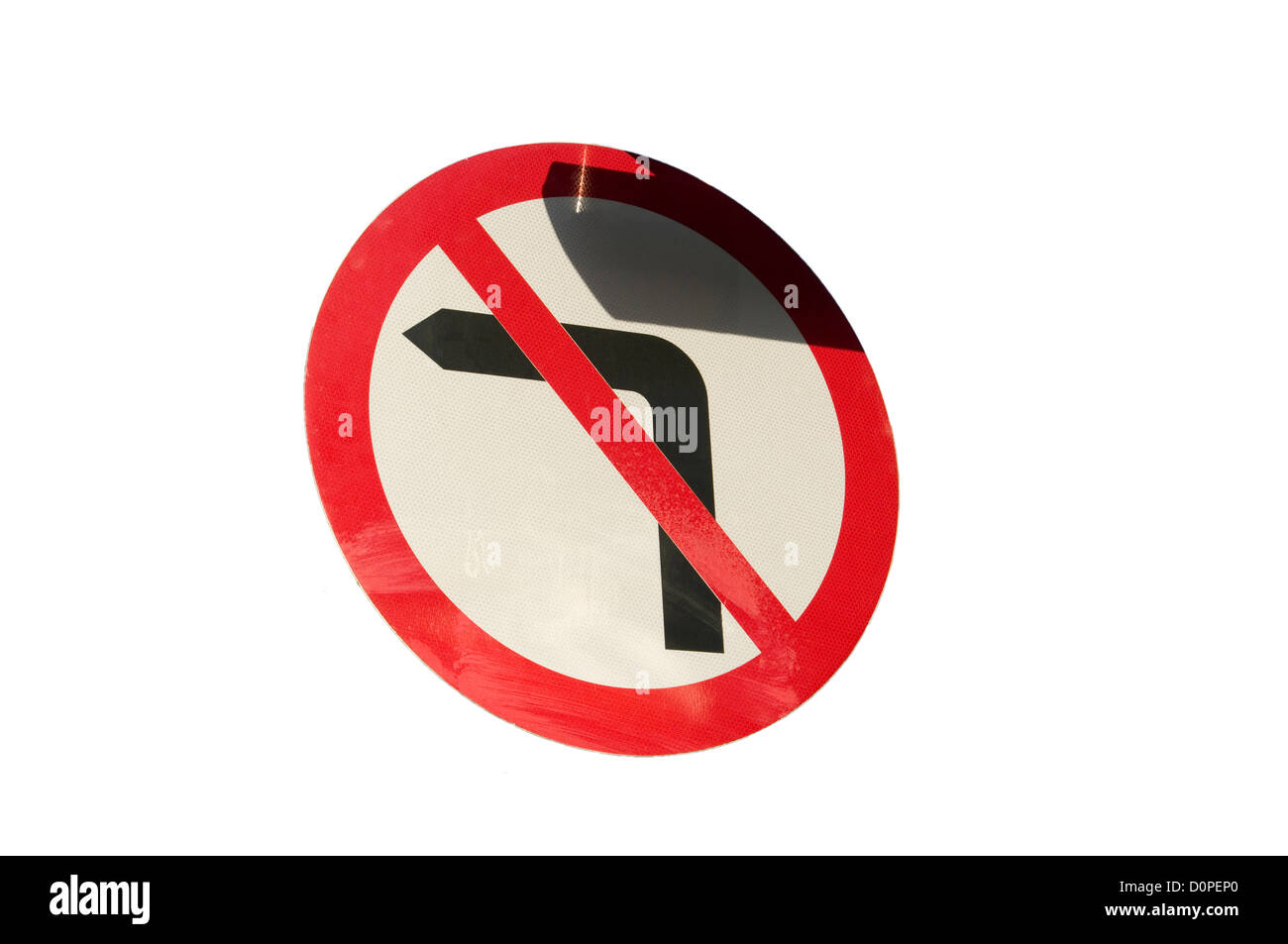 No left turn sign hi-res stock photography and images - Alamy