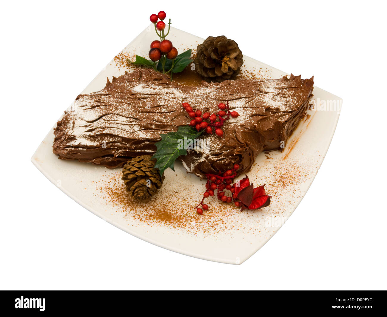 Yule log Cut Out Stock Images & Pictures - Alamy