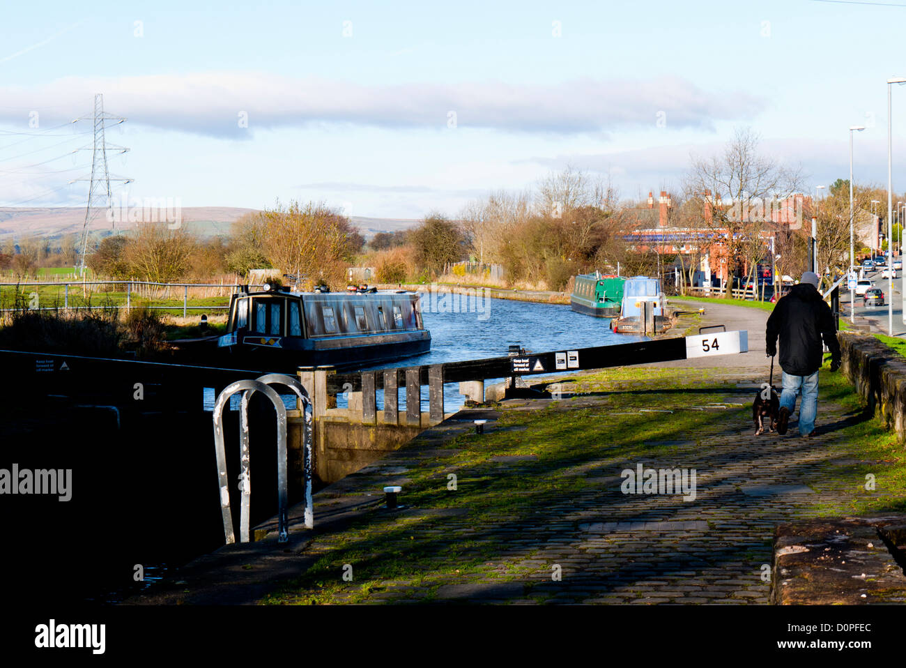 Rochdale canal gates barge hi-res stock photography and images - Alamy