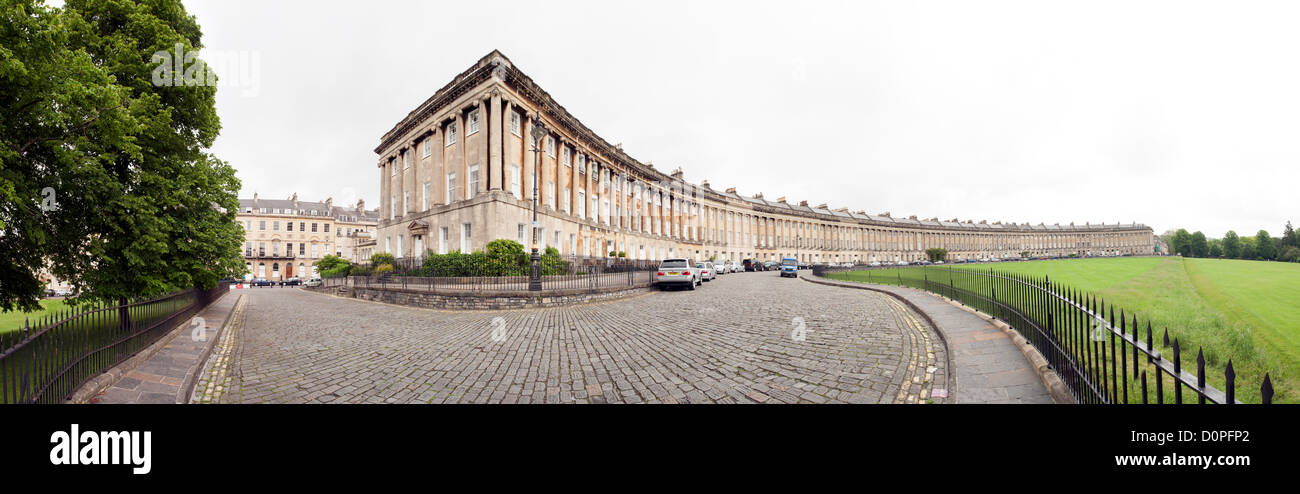 BATH, United Kingdom — A panoramic view of the Royal Crescent, an ...