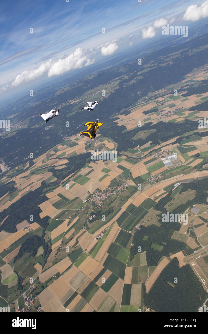 Skydivers flying in sky over hi-res stock photography and images - Alamy