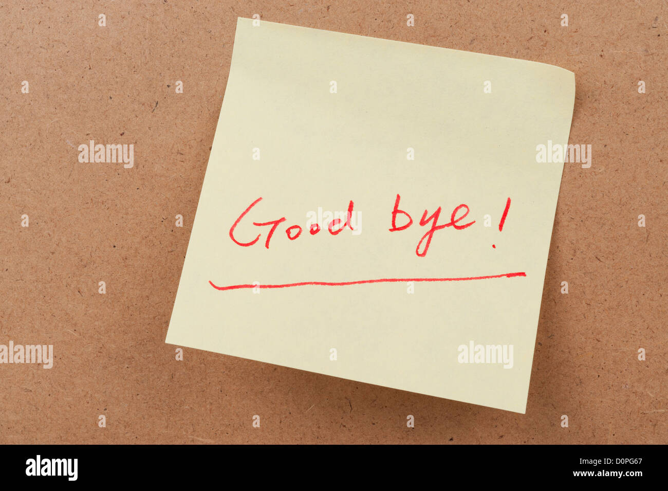 Good bye message hi-res stock photography and images - Alamy