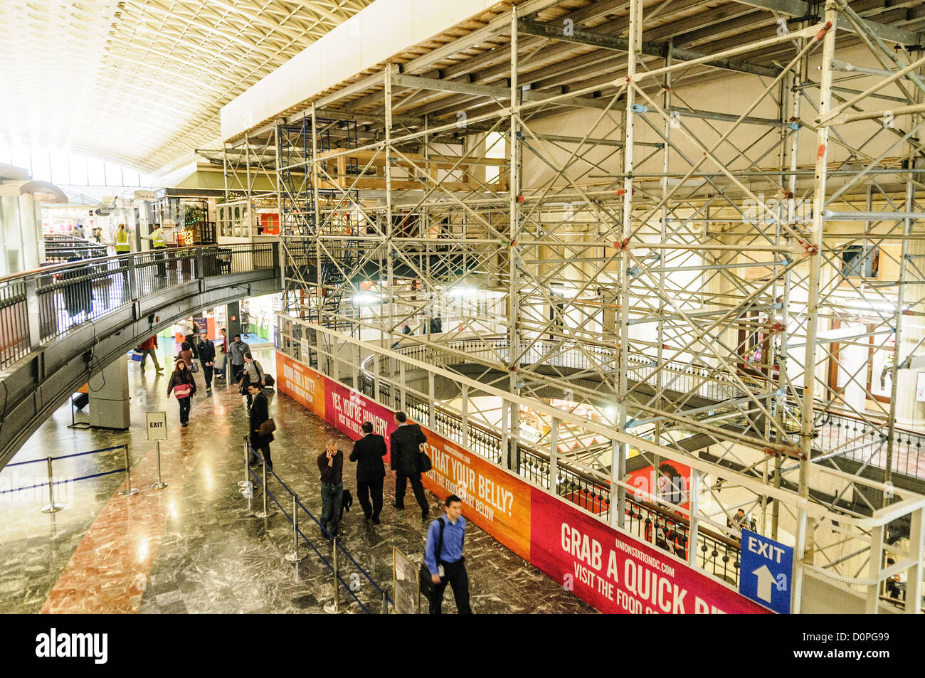 WASHINGTON DC, USA - Scaffolding on the interior of Washington DC's ...