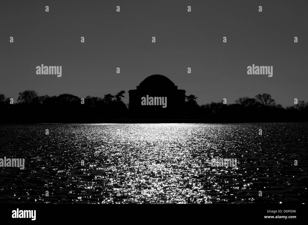 Jefferson national memorial cherry Black and White Stock Photos ...