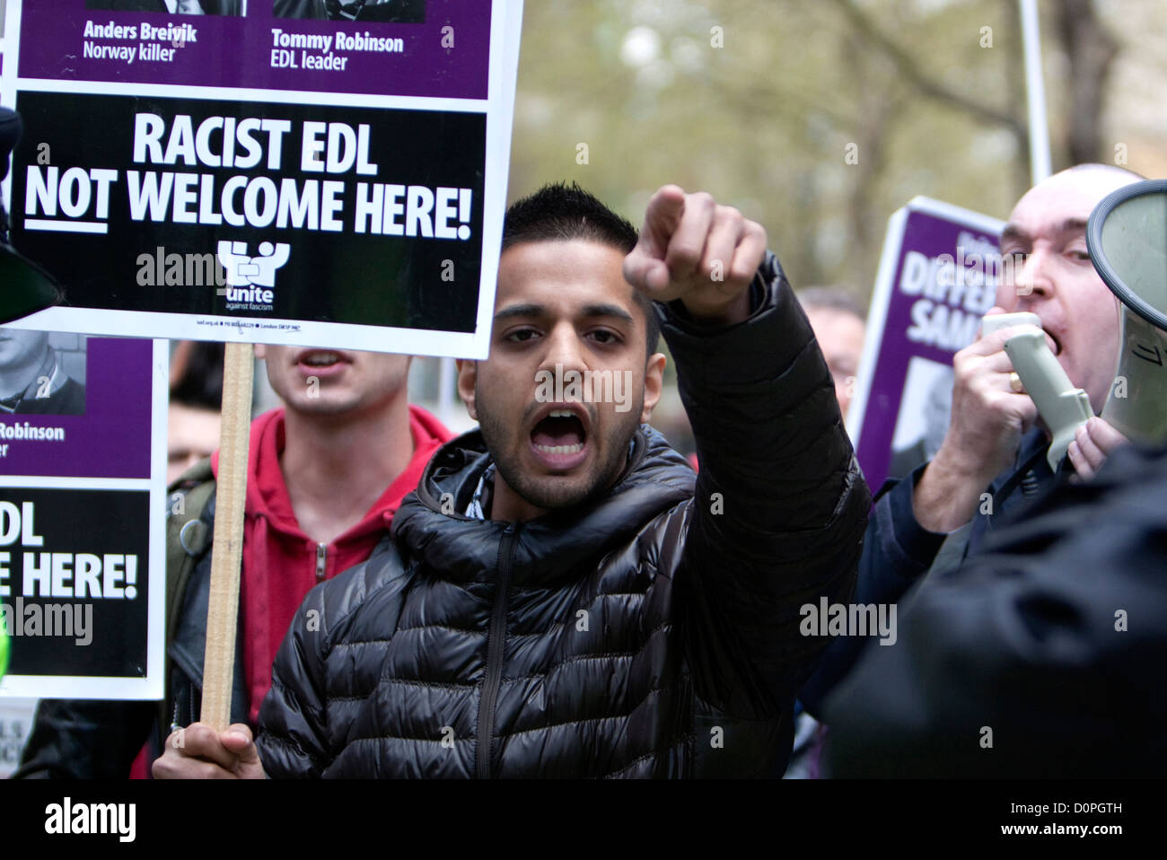 EDL (english defense league) rally in westminster Stock Photo - Alamy