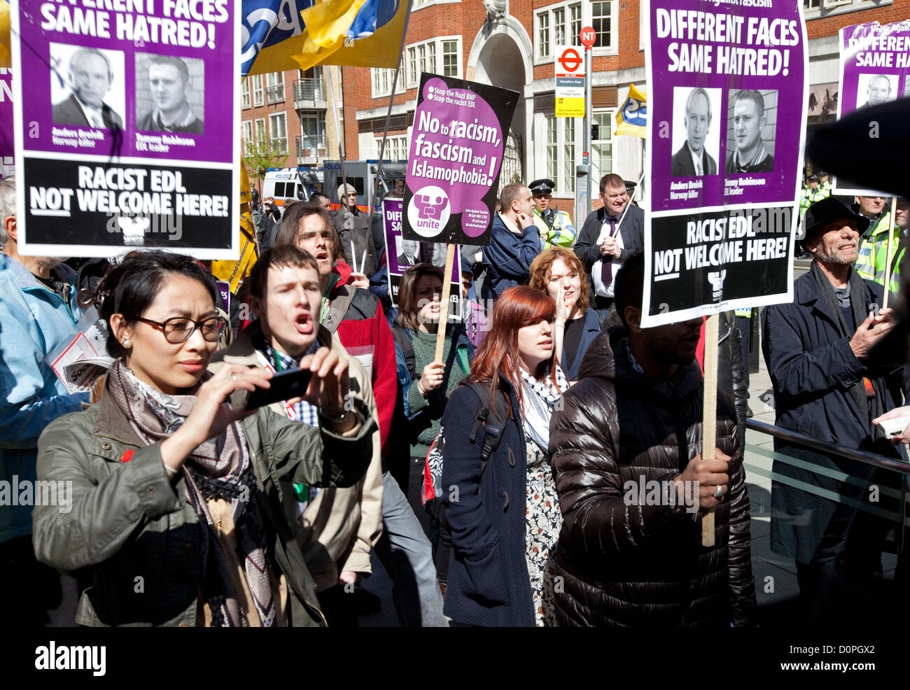 EDL (english defense league) rally in westminster Stock Photo - Alamy