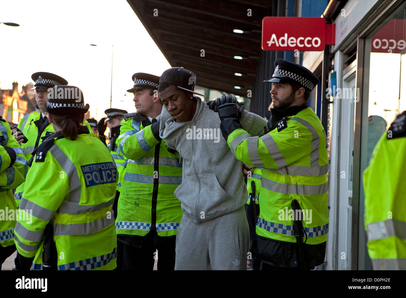 EDL (English Defence Leage) march through Barking Town centre and hold ...