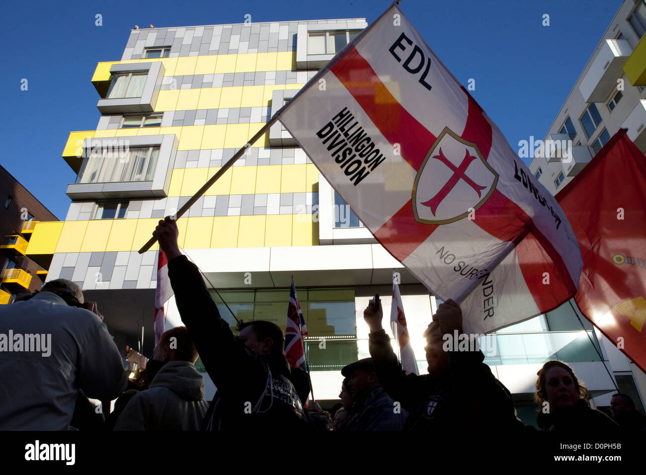 EDL (English Defence Leage) march through Barking Town centre and hold ...