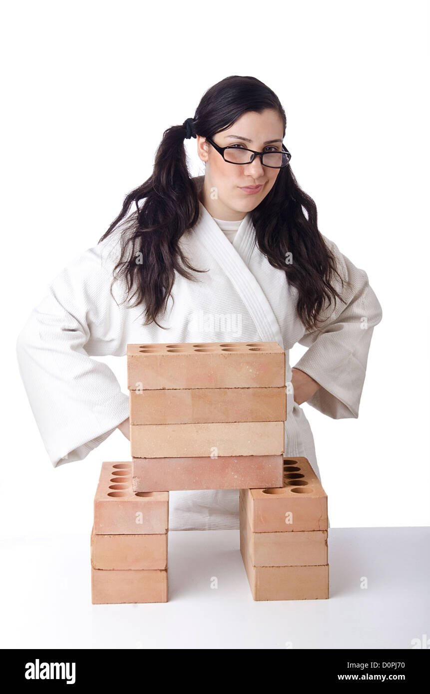 Woman Breaking Bricks High Resolution Stock Photography and Images - Alamy