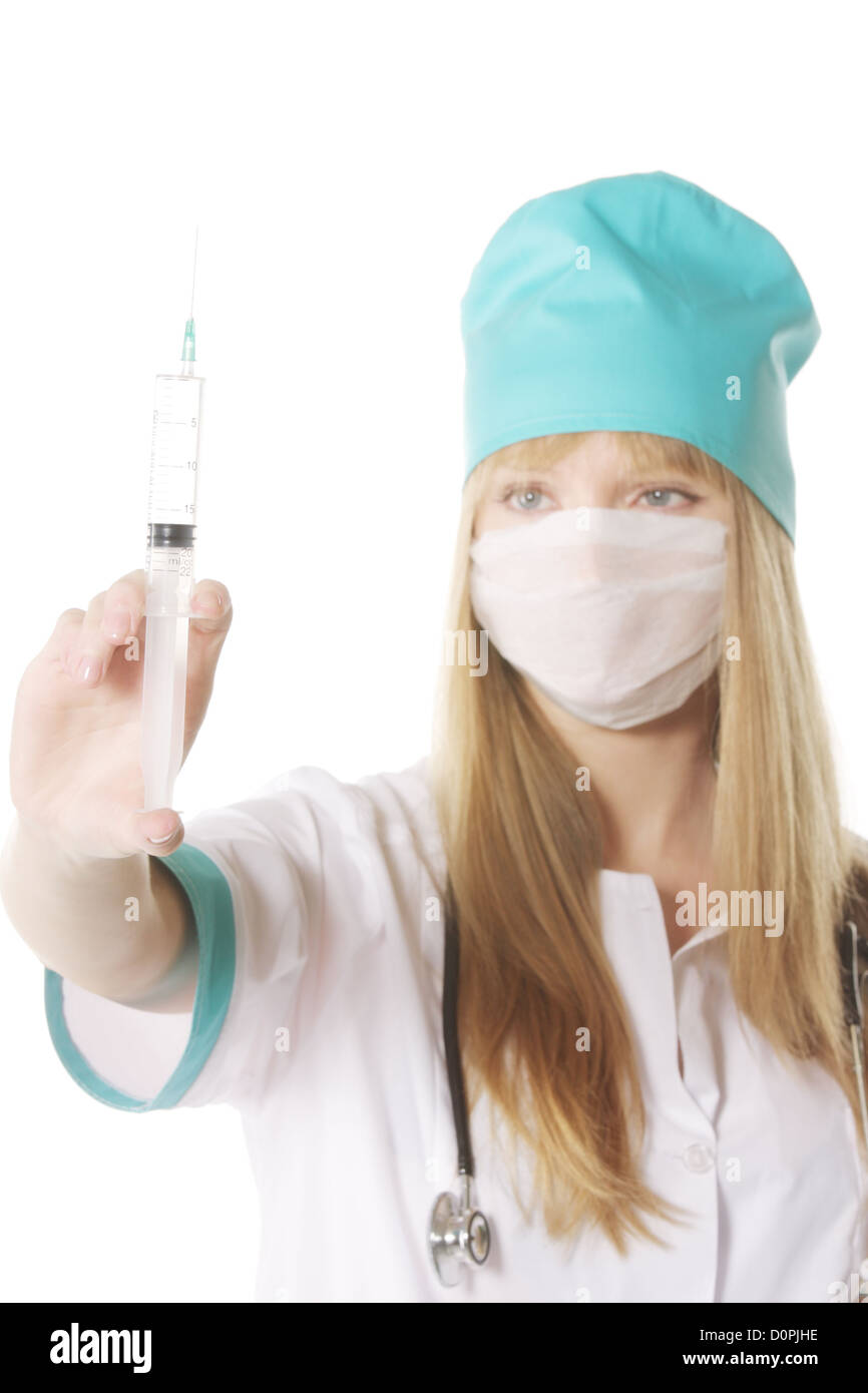 Syringe in hand Stock Photo - Alamy