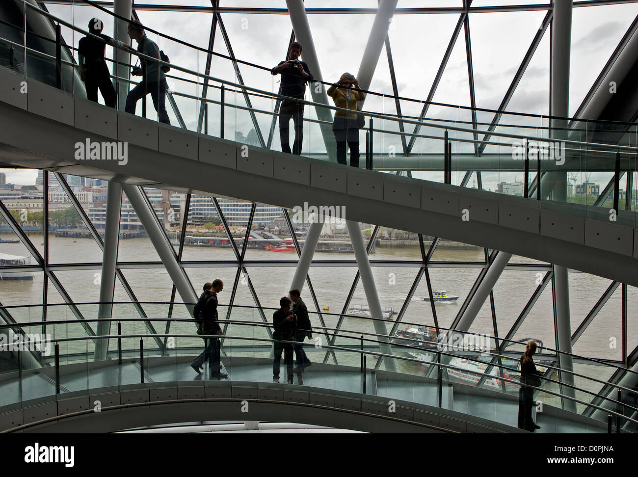 Uk interior of city hall designed by norman foster hi-res stock ...