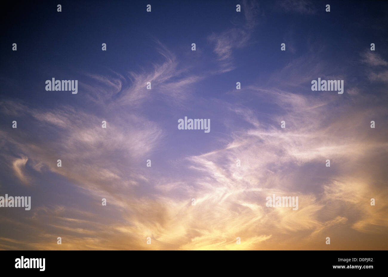 Nature, sunset, dramatic cloud formation like water Stock Photo - Alamy