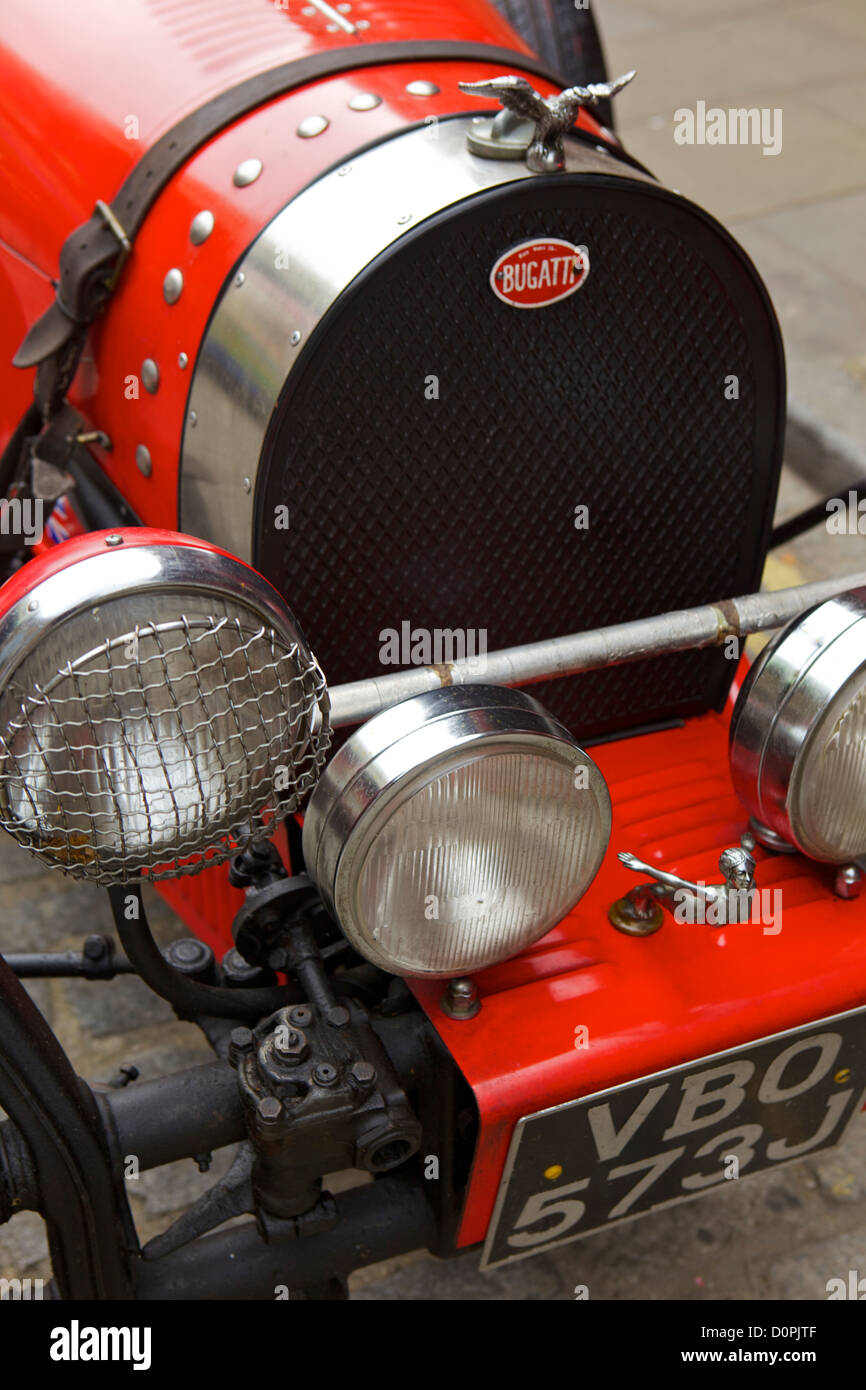 1classic red bugatti car bugatti badge and grille hi-res stock ...