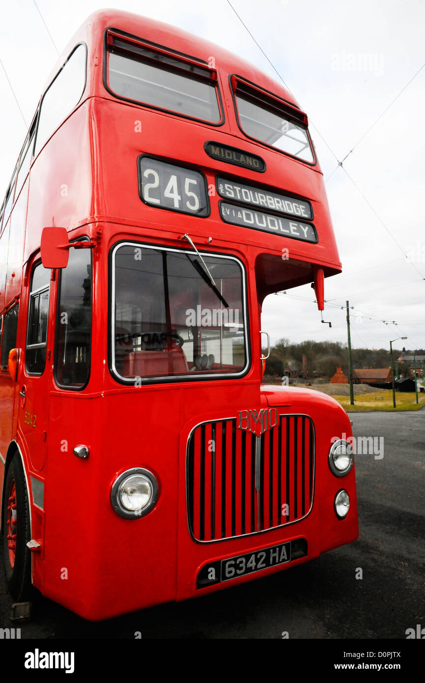 An old double decker bus at the Black Country Living Museum Stock Photo ...
