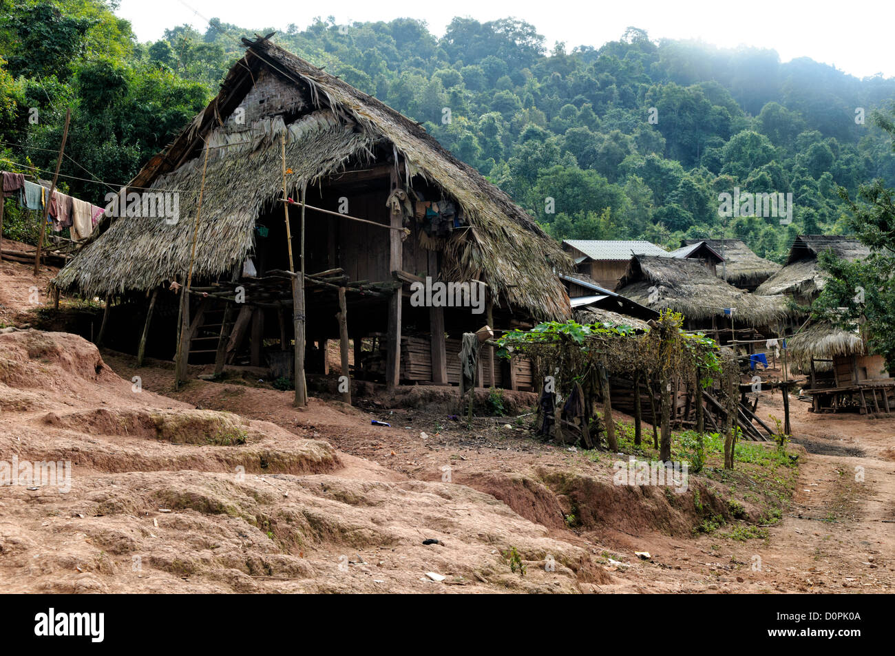 Village huts in minority lao hi-res stock photography and images - Alamy