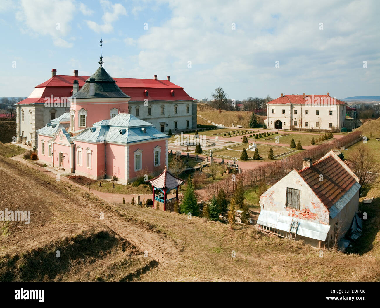 Spring Zolochiv castle view (Ukraine Stock Photo - Alamy