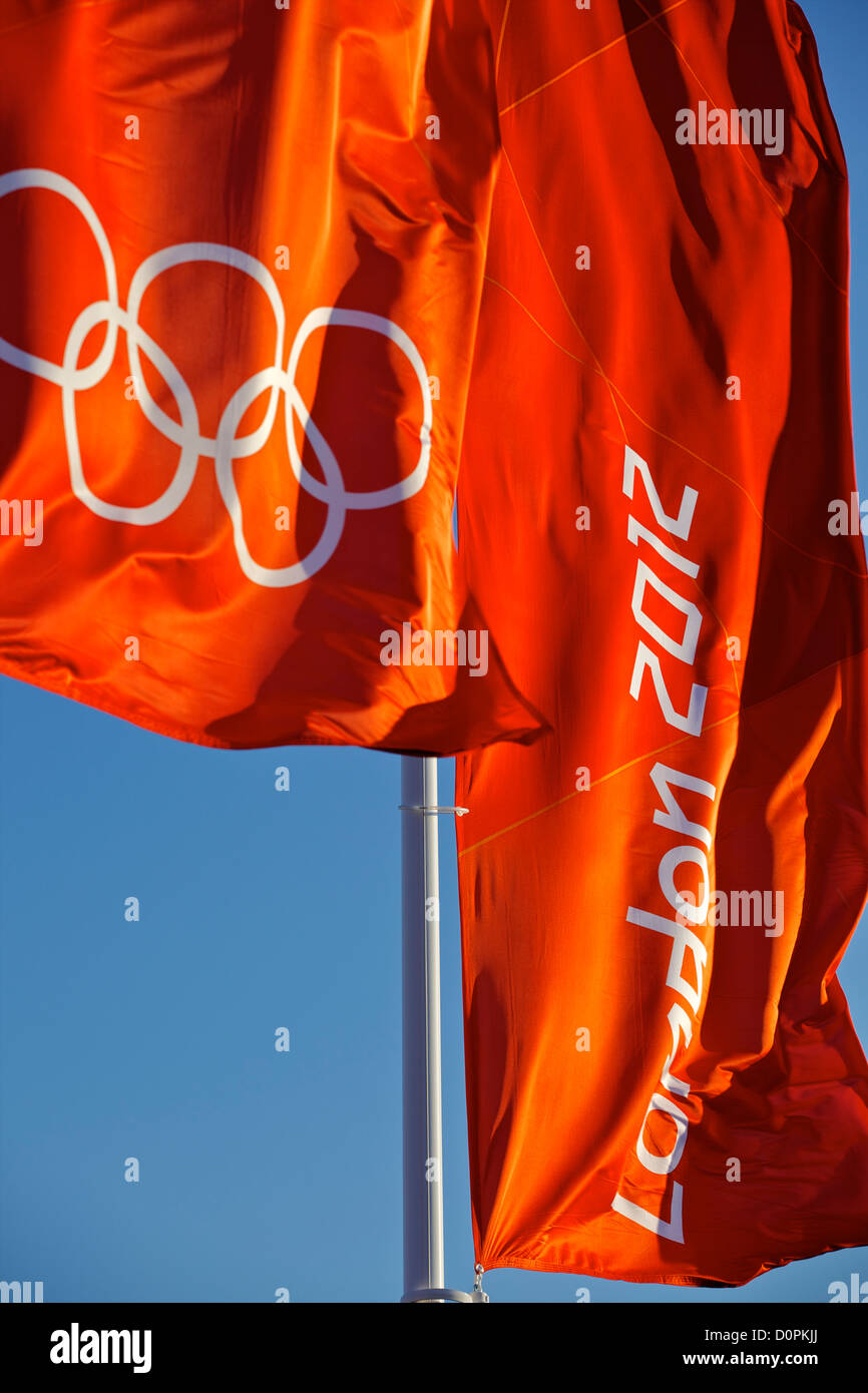 Olympics flags (banners), olympic park, Stratford, East London, UK ...