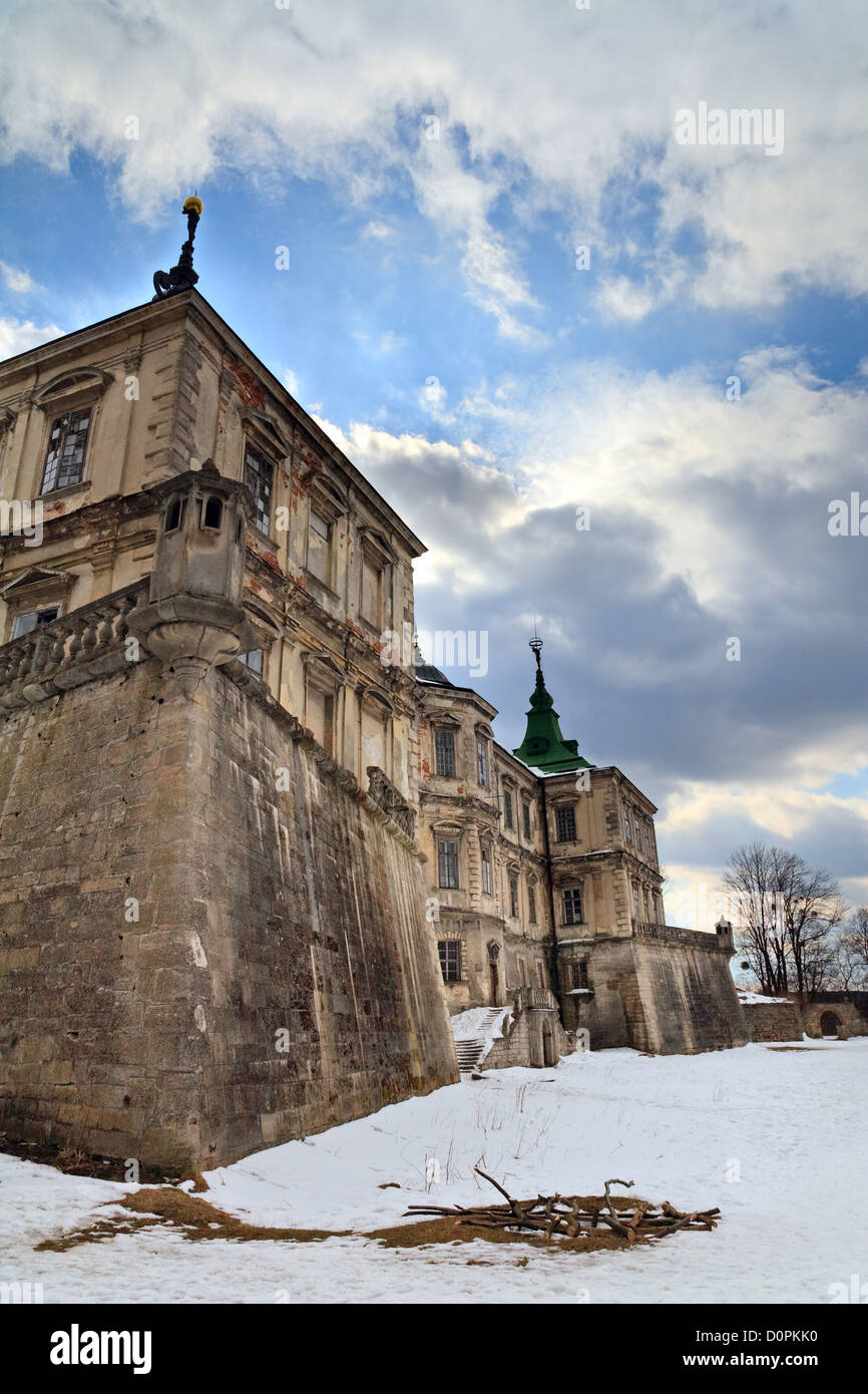 Spring evening view of old Pidhirtsi Castle Stock Photo - Alamy