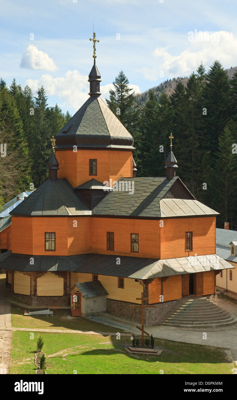 Courtyard of christian orthodox monastery Stock Photo - Alamy