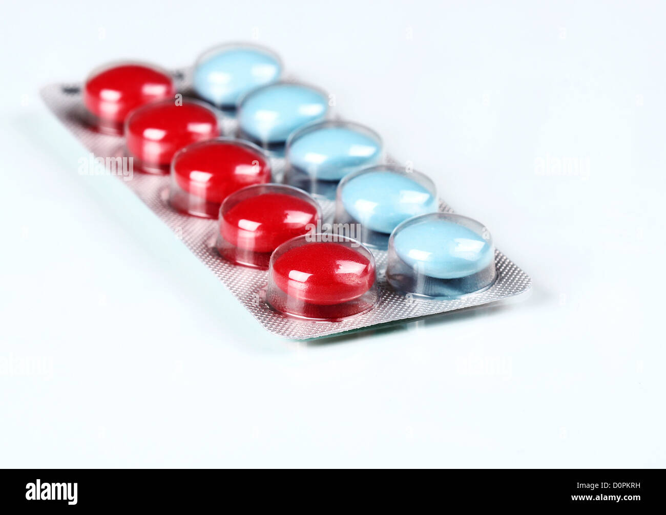 Pack of red and blue pills. Choice concept Stock Photo - Alamy