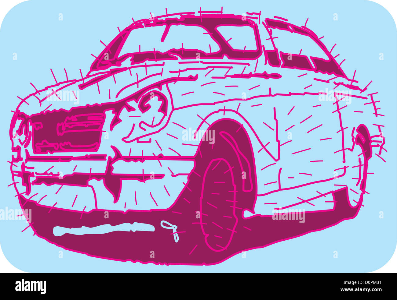 Damaged car illustration hi-res stock photography and images - Alamy