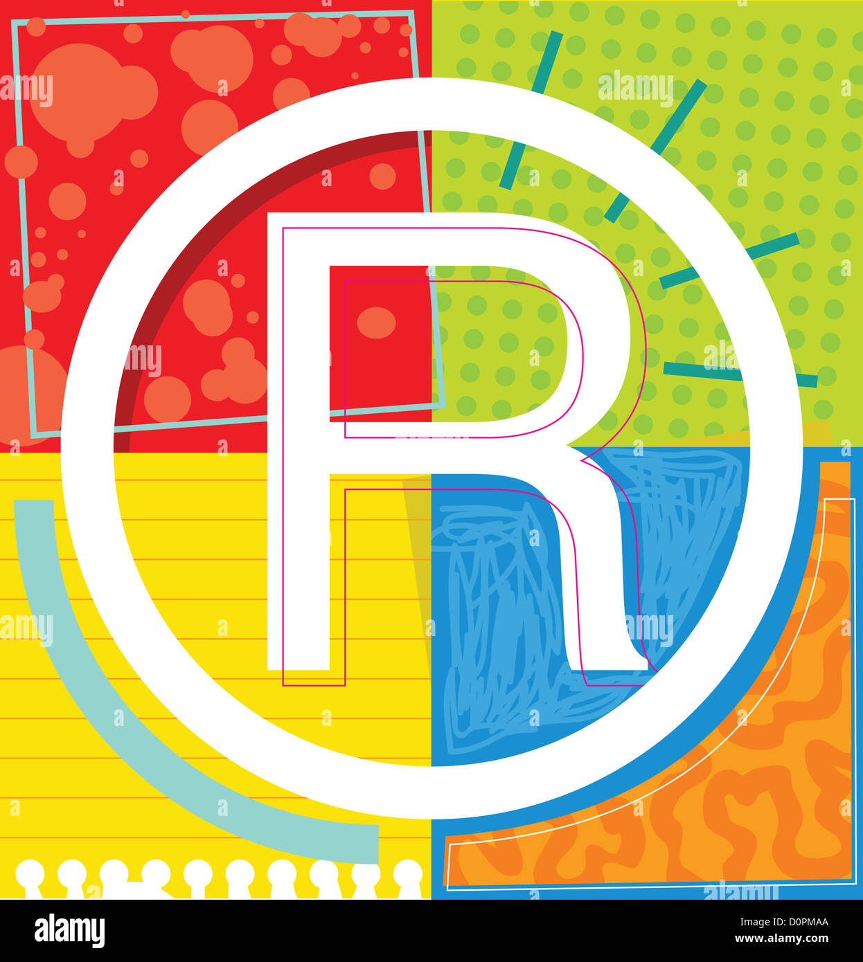R letter for Registration Stock Photo - Alamy