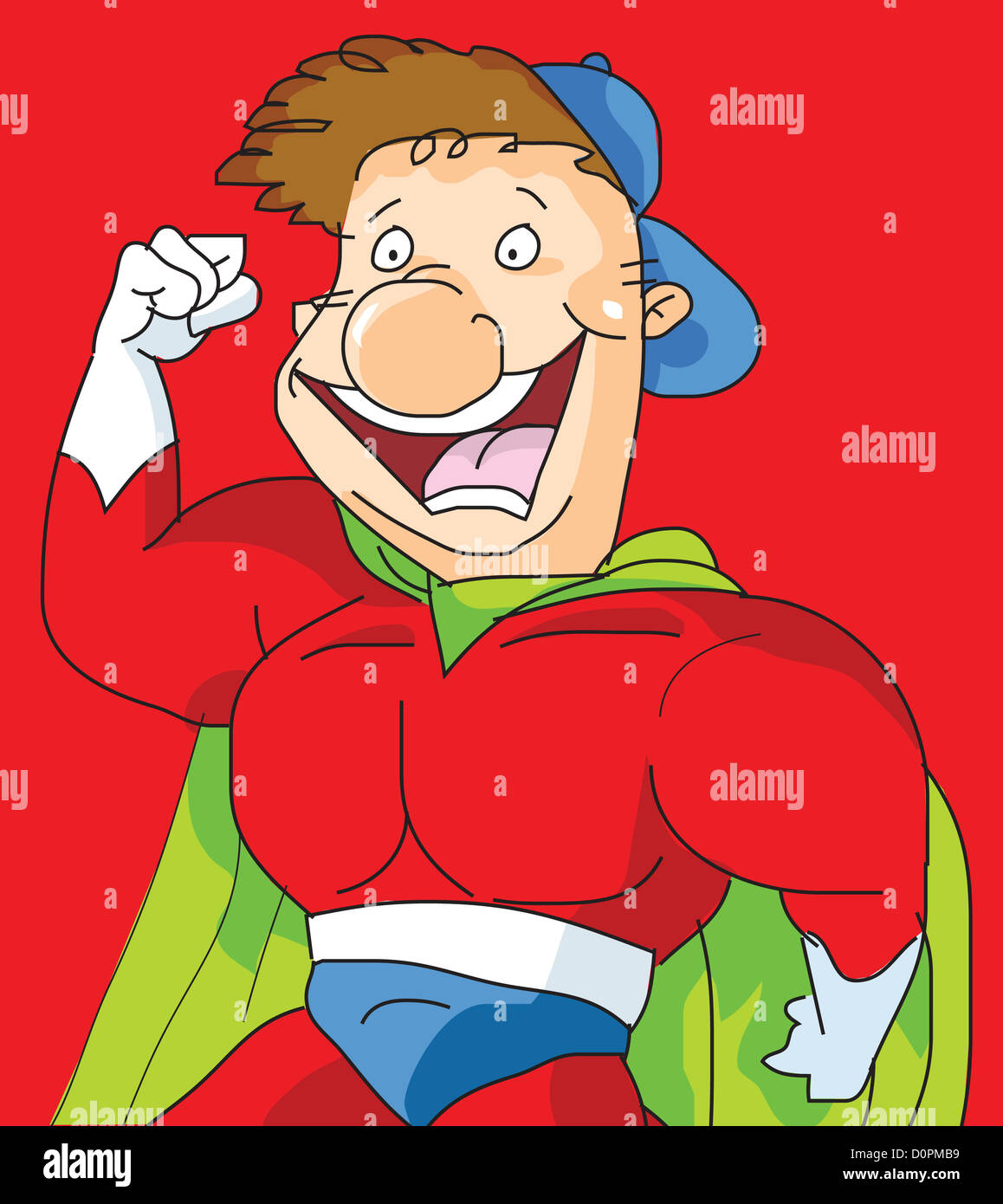 A funny face super hero Stock Photo - Alamy