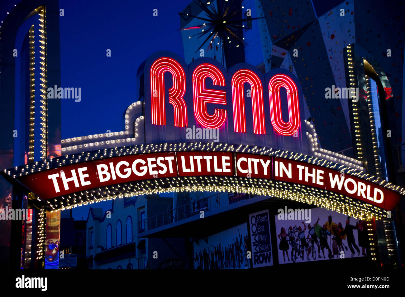 Close Up of the Famous Reno Sign Stock Photo - Alamy