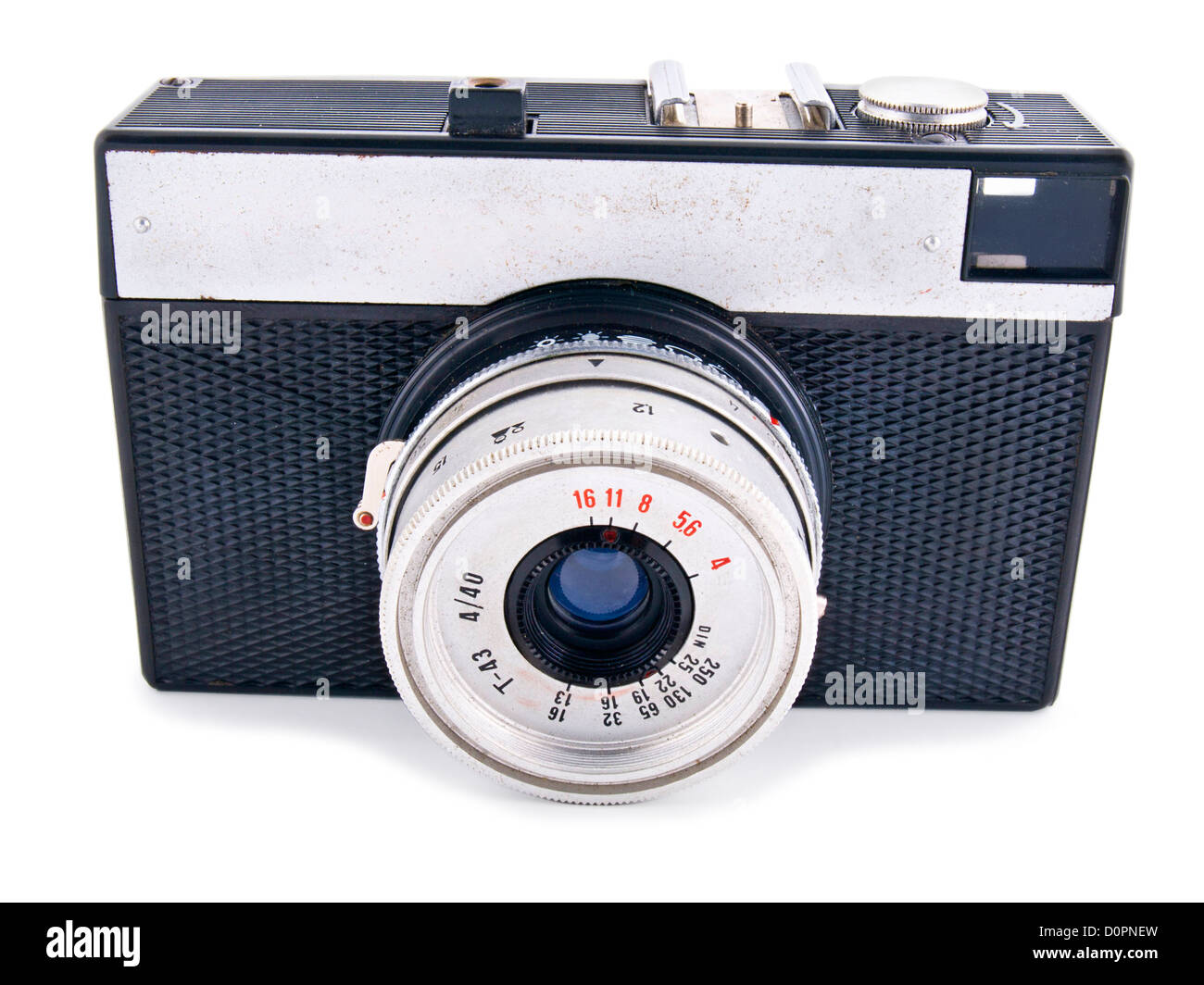 Old vintage entry-level camera isolated on white background Stock Photo ...
