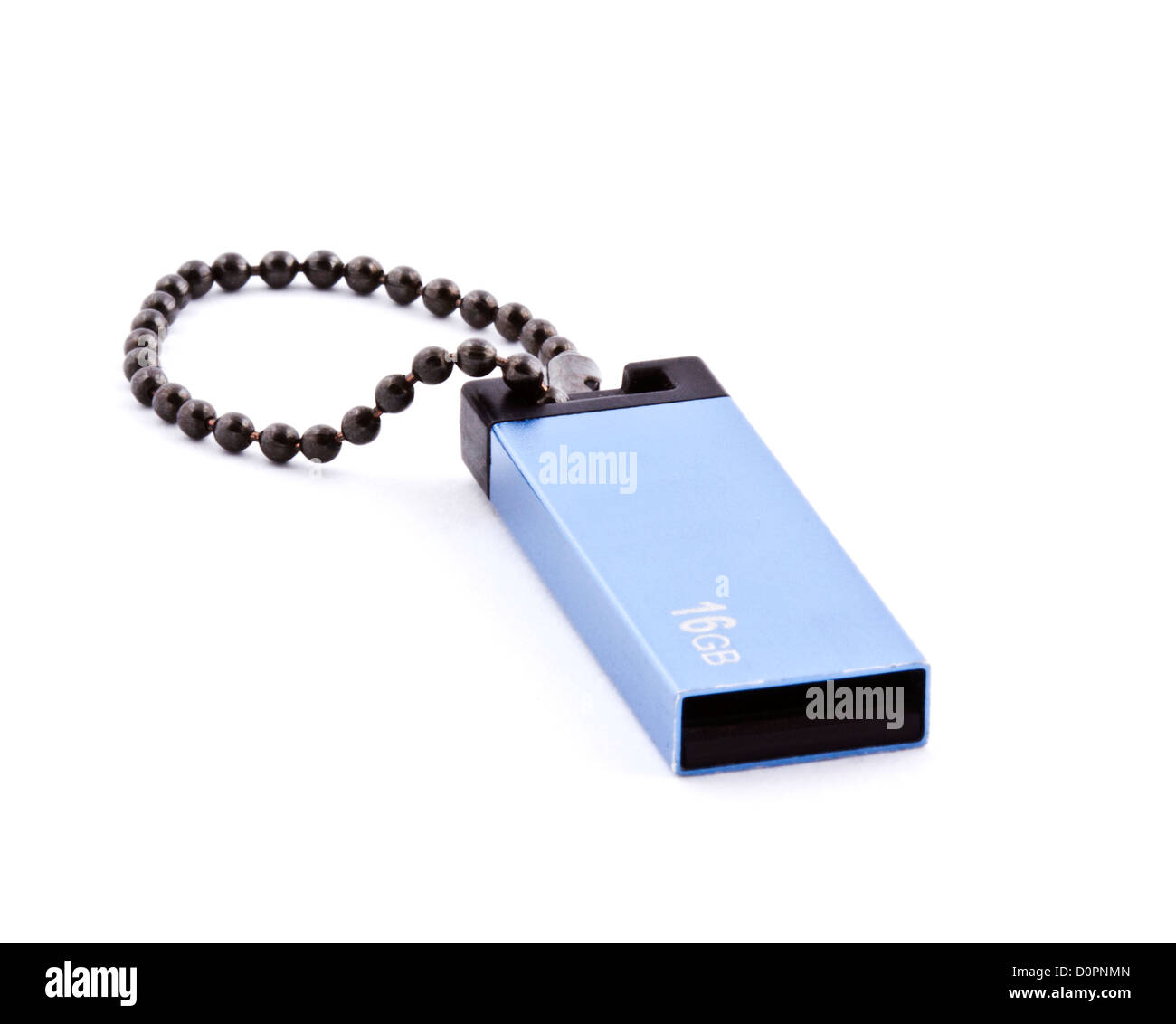 Blue USB flash drive isolated on white background Stock Photo - Alamy